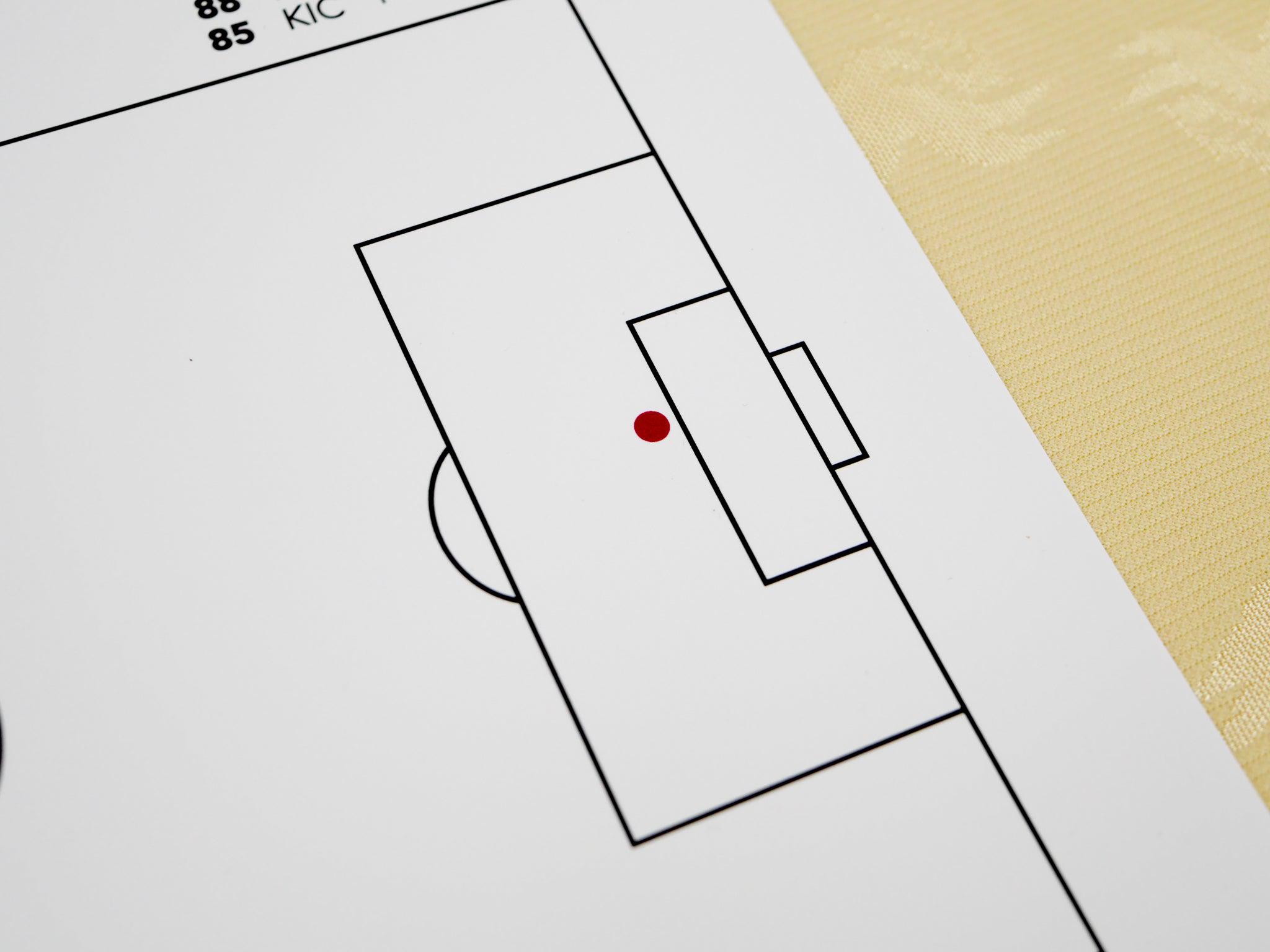 Alisson Touchmap Print - Liverpool FC Wall Art | Kop Clobber