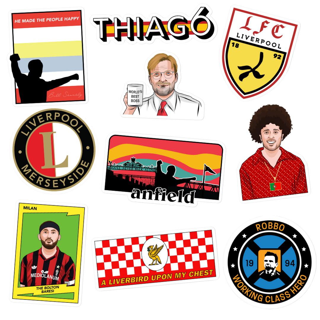Liverpool FC Sticker Pack (Pack #2) | Kop Clobber