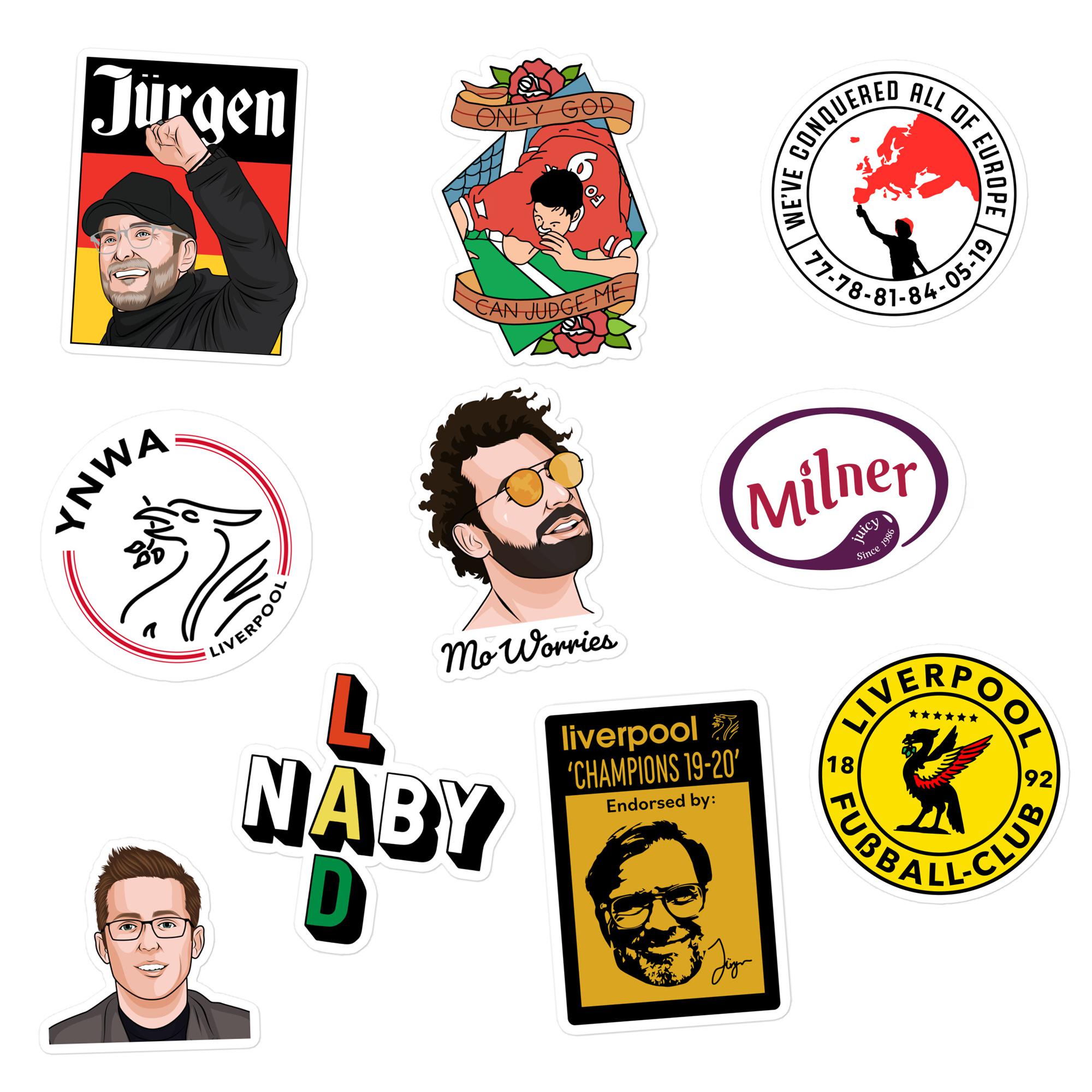 Liverpool FC Sticker Pack x10 | Kop Clobber