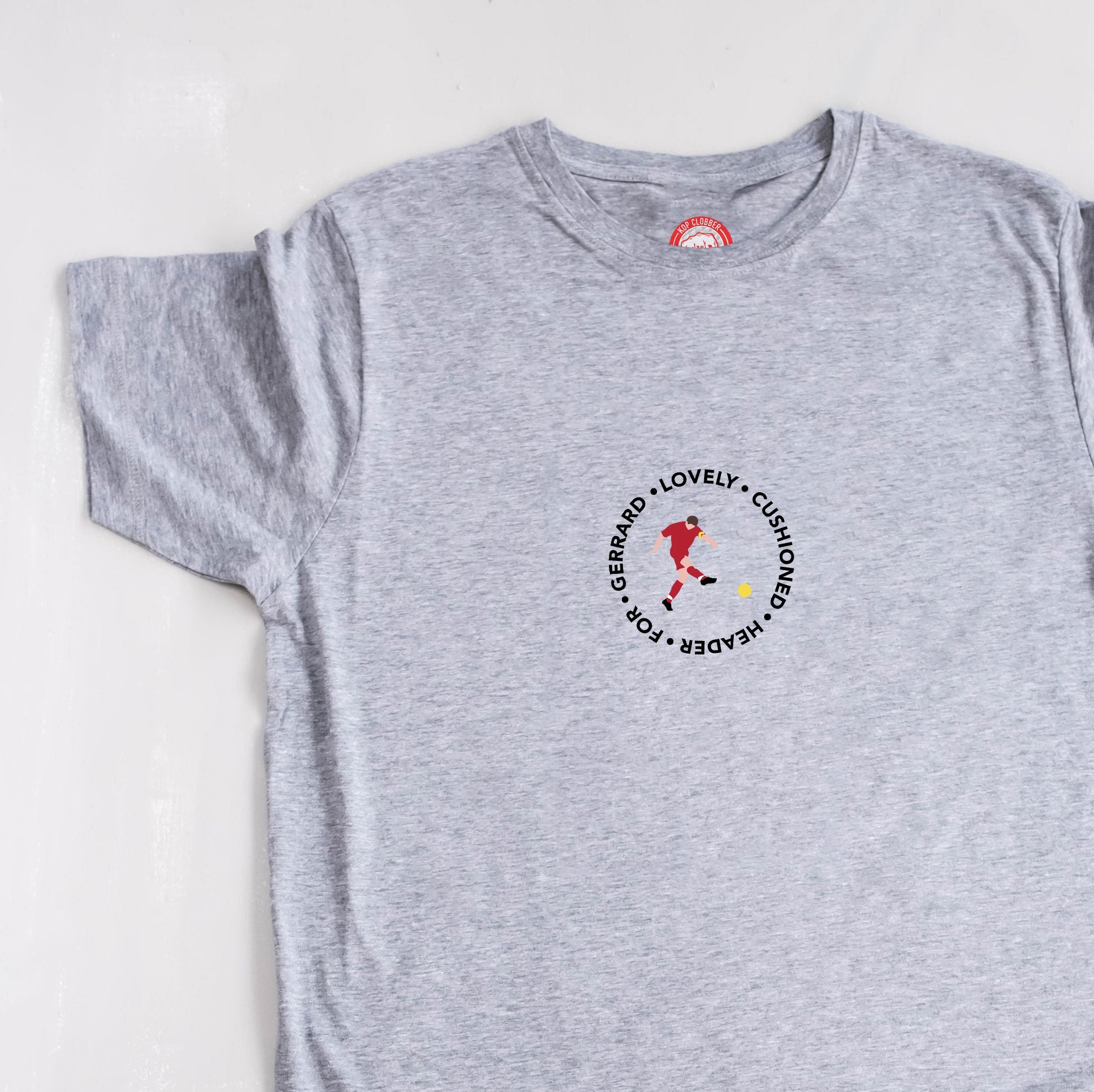 Lovely Cushioned Header for Gerrard Embroidered T-Shirt | Kop Clobber