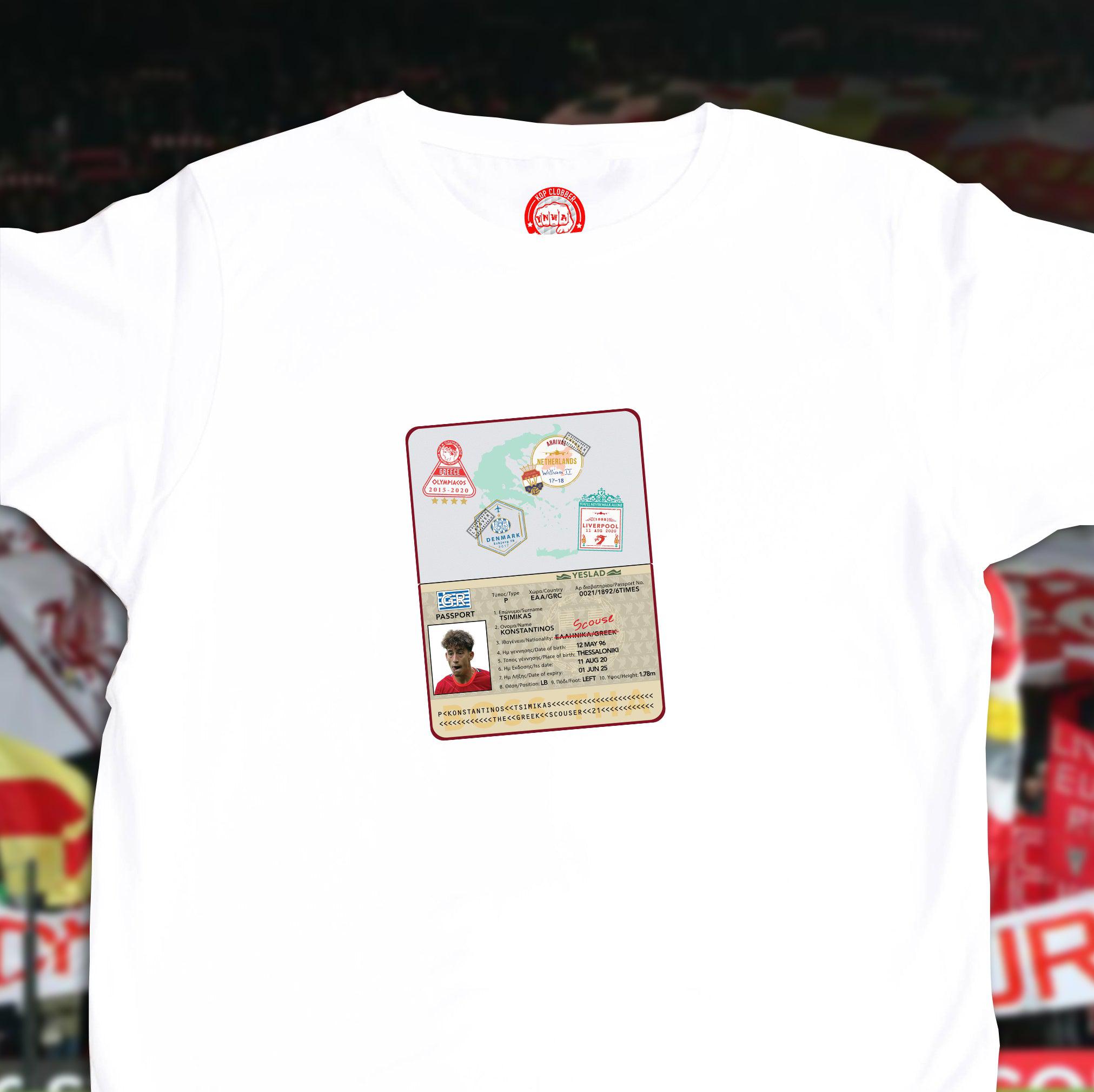 The Greek Scouser TShirt - Tsimikas Liverpool FC | Kop Clobber