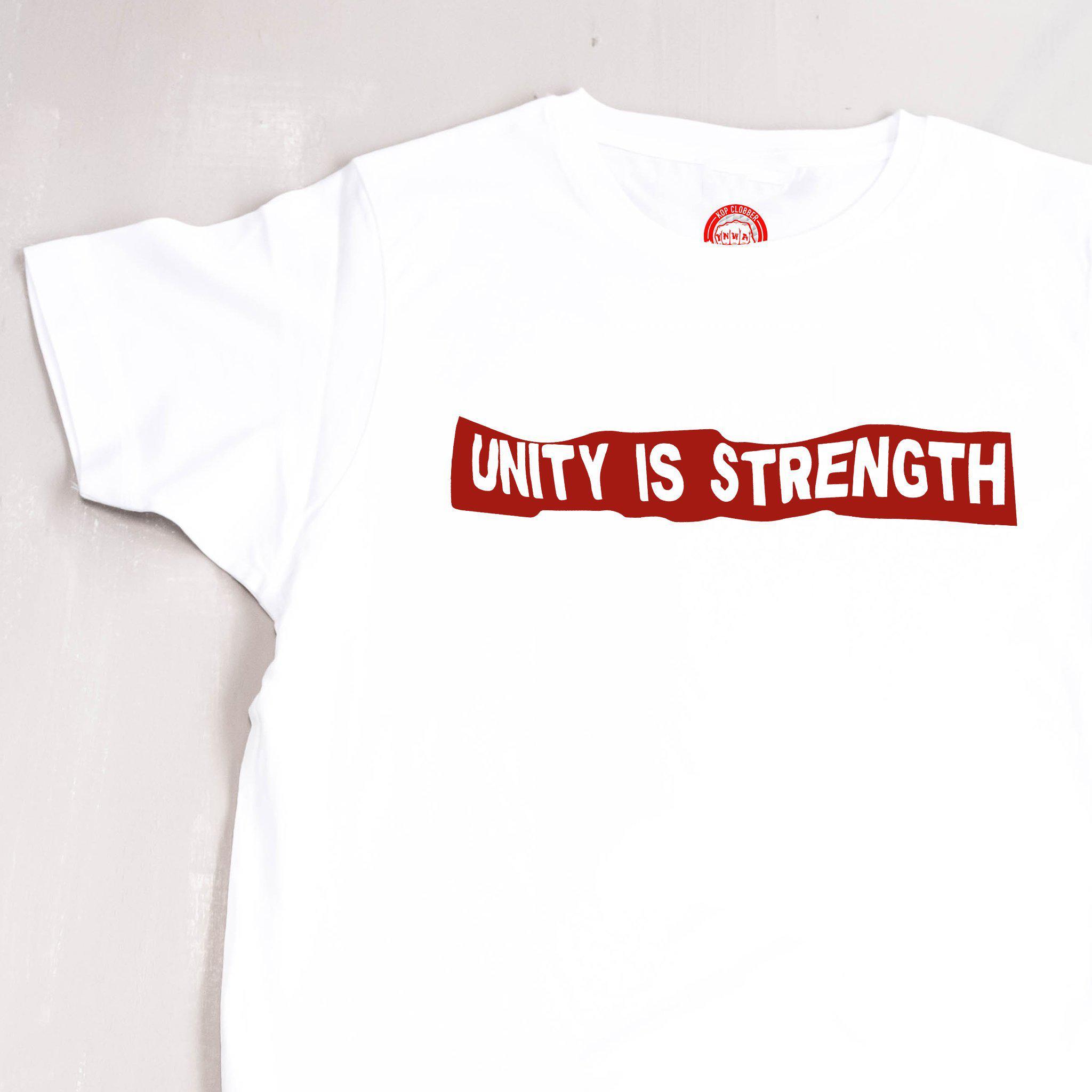 Unity is Strength Banner Liverpool F.C T-Shirt | Kop Clobber